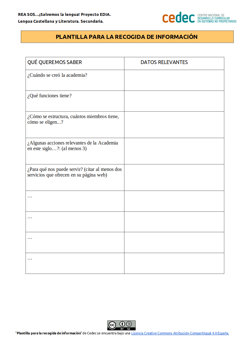 cedec – plantilla para la recogida de información – sos salvemos la ...
